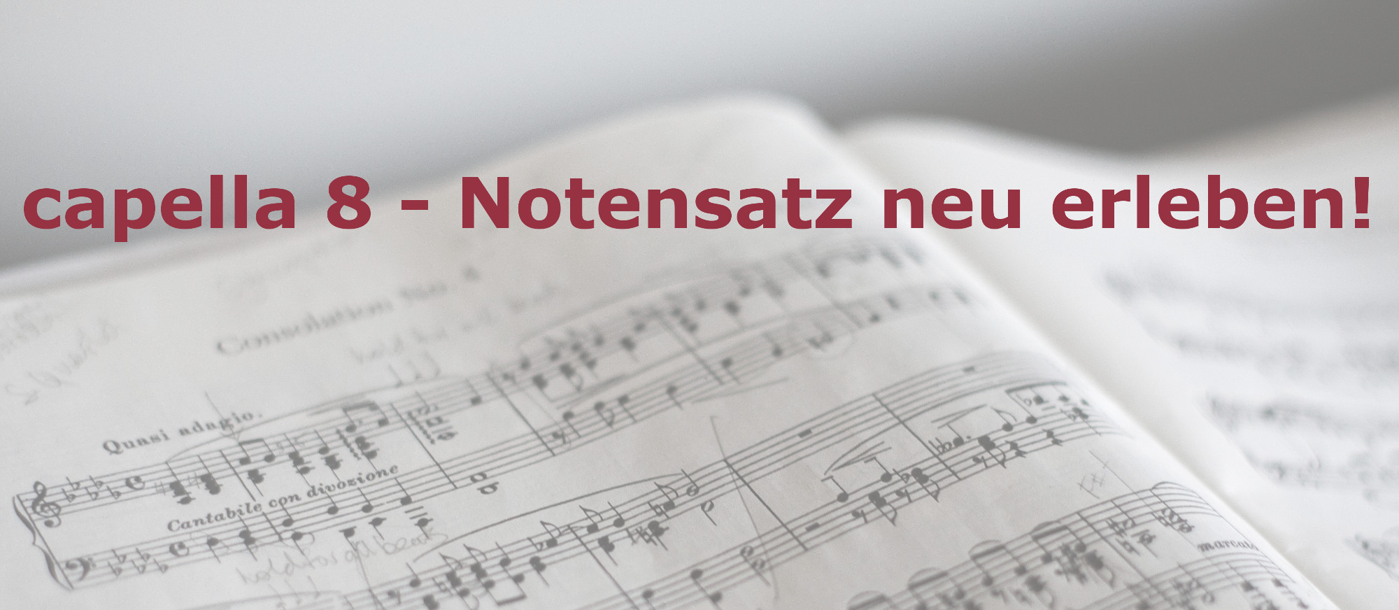 Notensatz, Musiklehre, Gehörbildung und mehr - capella-software AG